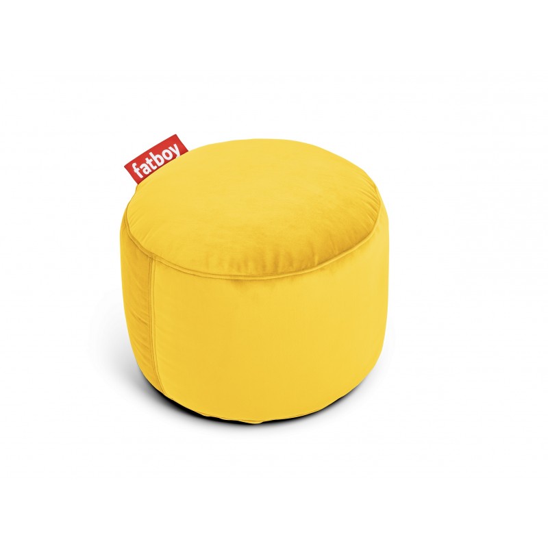 « Point Velvet » Pouf rond – Jaune vif (Maize Yellow) – Fatboy ...