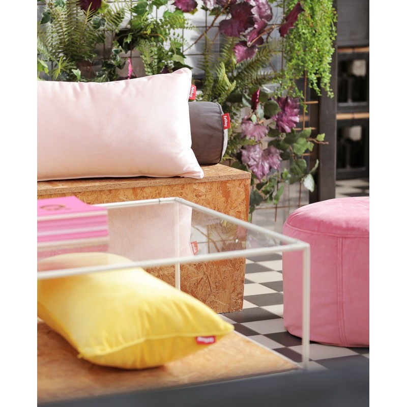 « Point Velvet » Pouf rond – Jaune vif (Maize Yellow) – Fatboy ...