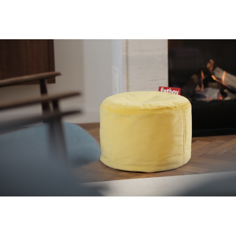 « Point Velvet » Pouf rond – Jaune vif (Maize Yellow) – Fatboy ...